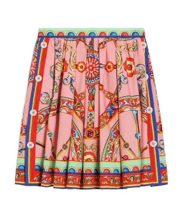 Dolce & Gabbana Carretto-print Poplin Skirt - Multi-color