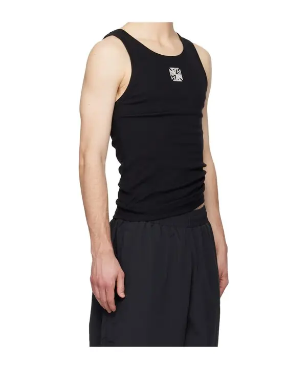 Vetements Biker Cross Logo Crew Neck Vest