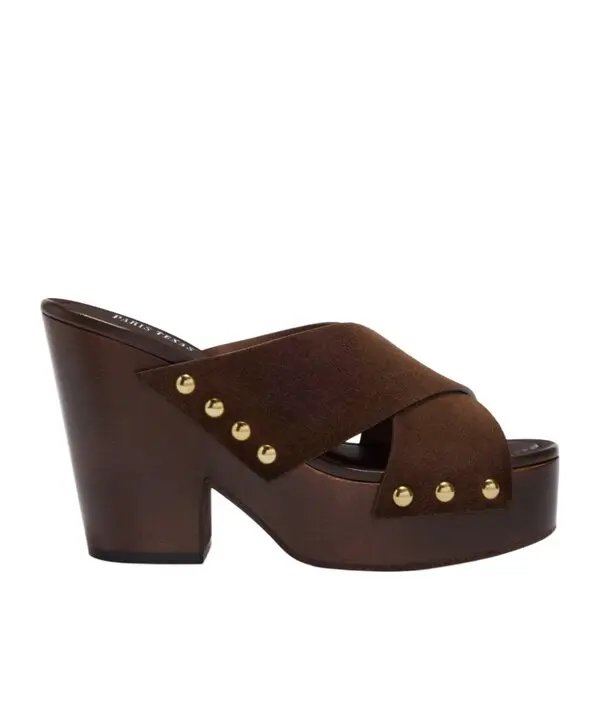 Paris Texas Marisol Studded Platform Sandals - Ebony