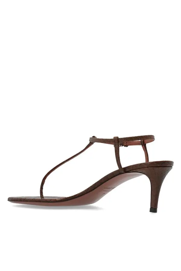 Paris Texas Crocodile-effect Leather Sandals