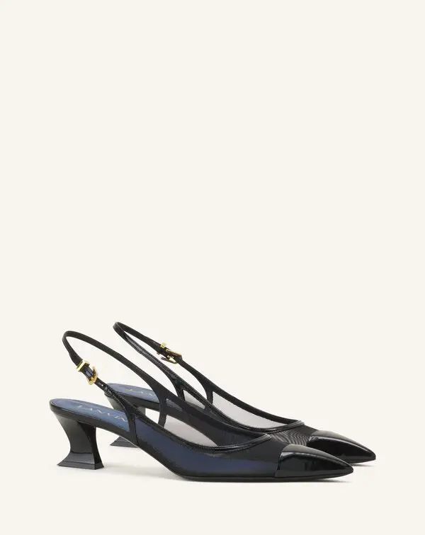 LANVIN Mesh Slingback Pumps