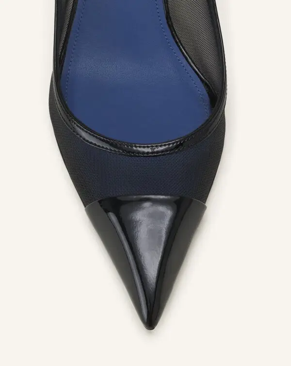 LANVIN Mesh Slingback Pumps