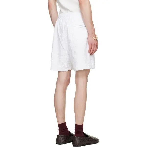 Casablanca Elastic Waist Shorts With Pin-tucked Legs