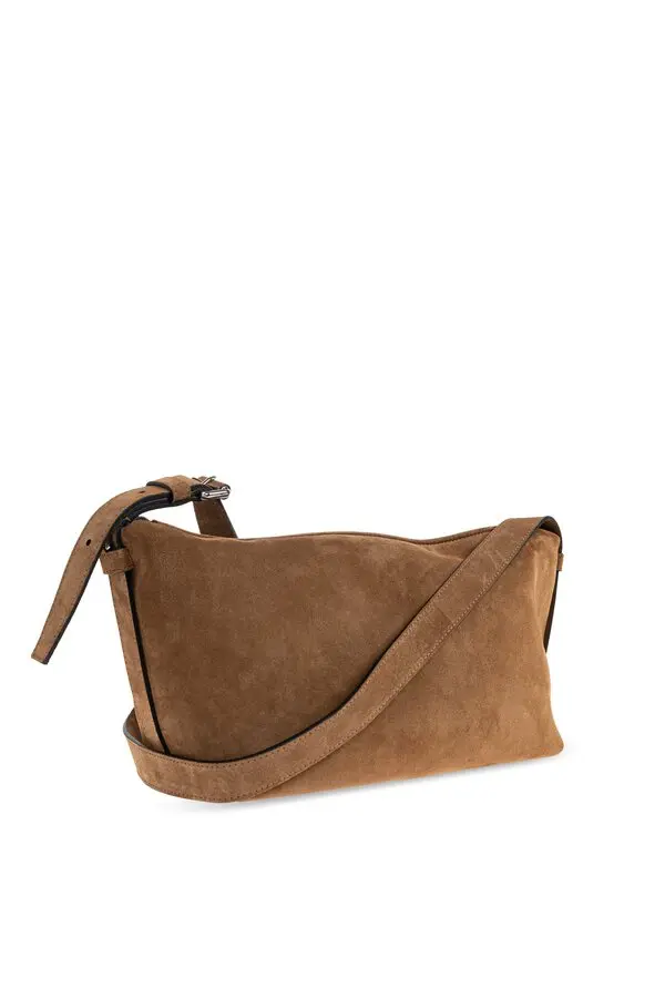 Moschino Suede Zip Shoulder Bag