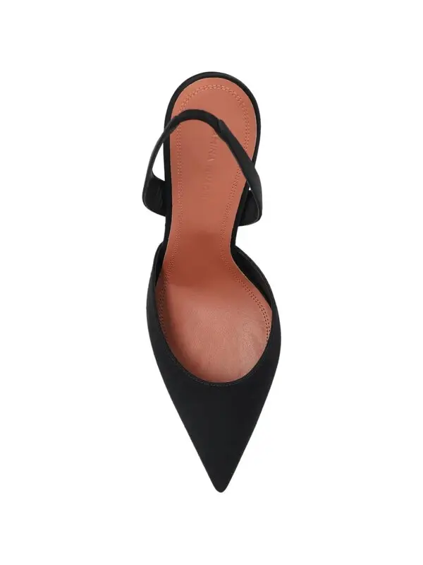 Amina Muaddi Holli Slingback Pointed Pumps