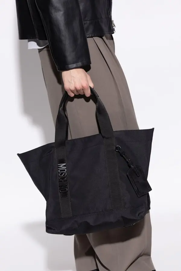 Moschino Detailed Top Handle Shopper Bag