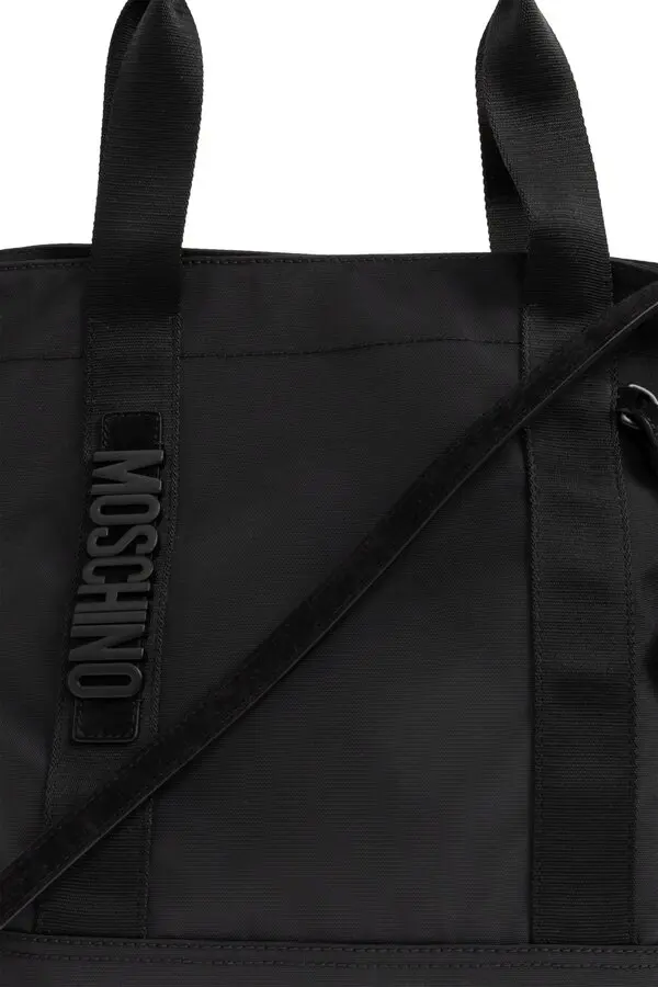 Moschino Detailed Top Handle Shopper Bag