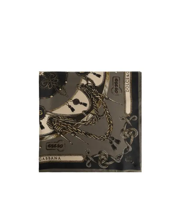 Dolce & Gabbana Dolce Gabbana Rope Printed Scarf - Black