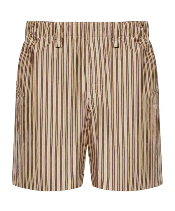Issey Miyake Striped Shorts - Beige