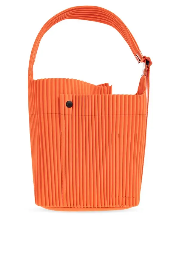 Issey Miyake Pleated Shoulder Bag - Orange