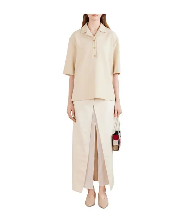 Khaite Solid Color Crepe T-shirt