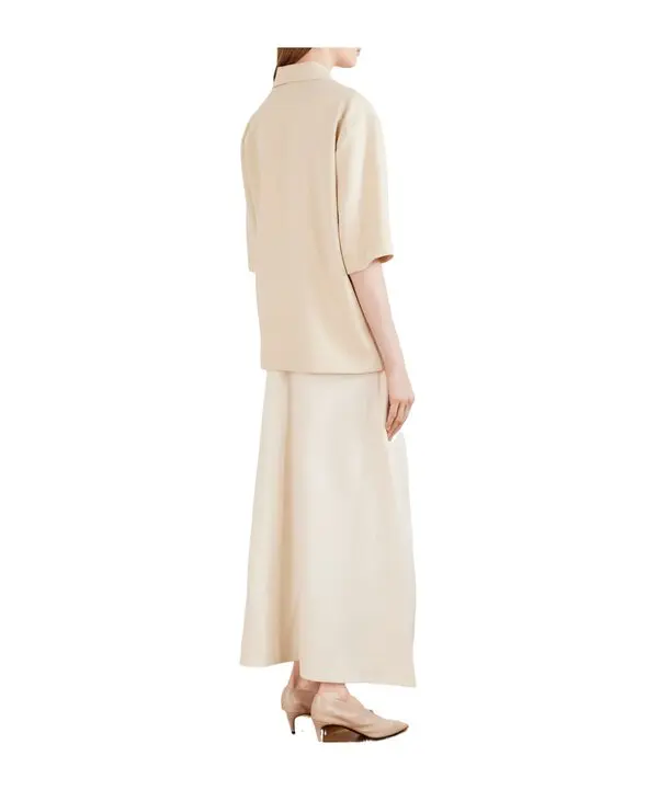 Khaite Solid Color Crepe T-shirt