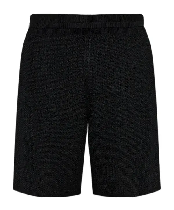 Issey Miyake Homme Plissé Rustic Knitted Shorts - Black