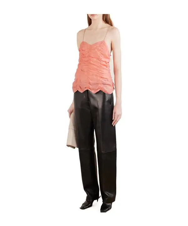 Khaite Draped Silk-blend Top