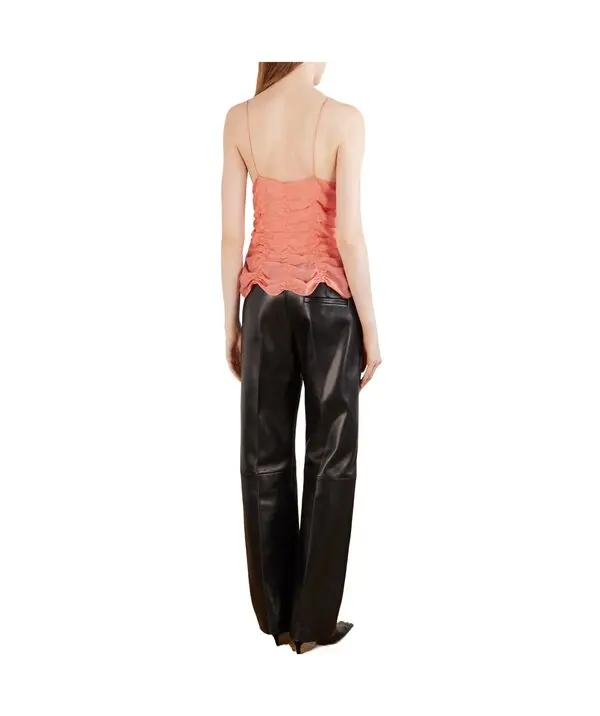 Khaite Draped Silk-blend Top