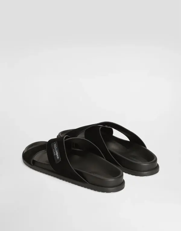 Dolce & Gabbana Dolce Gabbana Logo Patch Crossover Slides