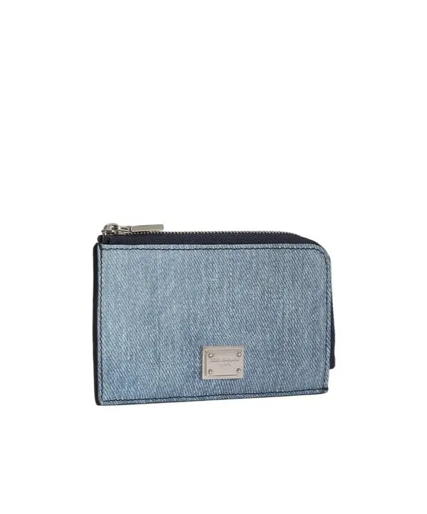 Dolce & Gabbana Dolce Gabbana Zip-around Card Holder Wallet - Blue