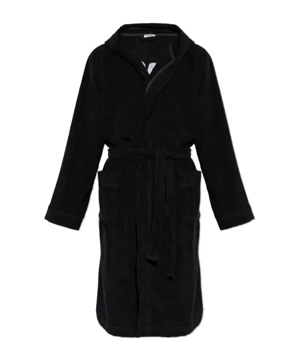 Moschino Hooded Bathrobe - Black