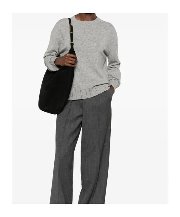 Fabiana Filippi Ribbed Hem Knitted Sweater - Gray