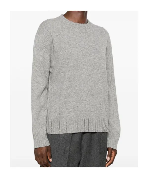 Fabiana Filippi Ribbed Hem Knitted Sweater - Gray
