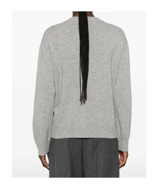 Fabiana Filippi Ribbed Hem Knitted Sweater - Gray