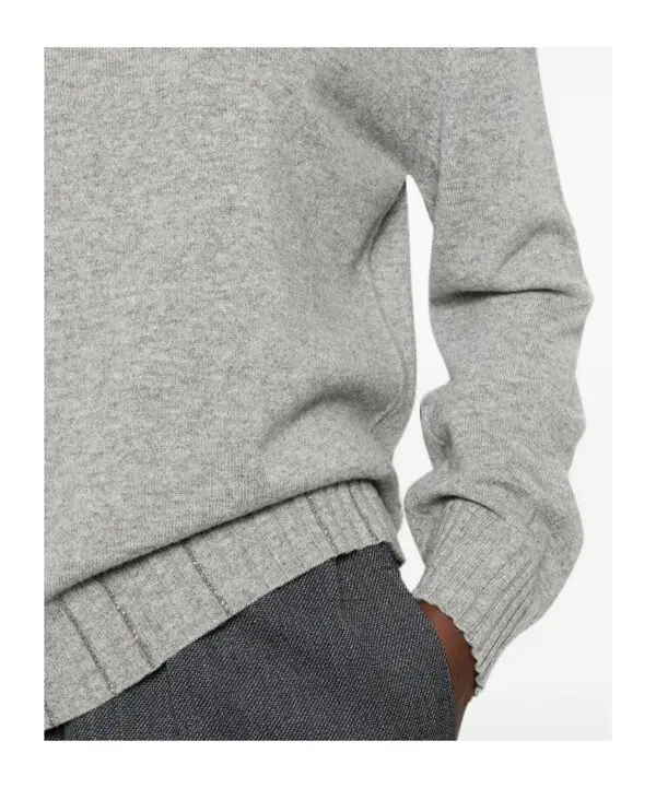 Fabiana Filippi Ribbed Hem Knitted Sweater - Gray