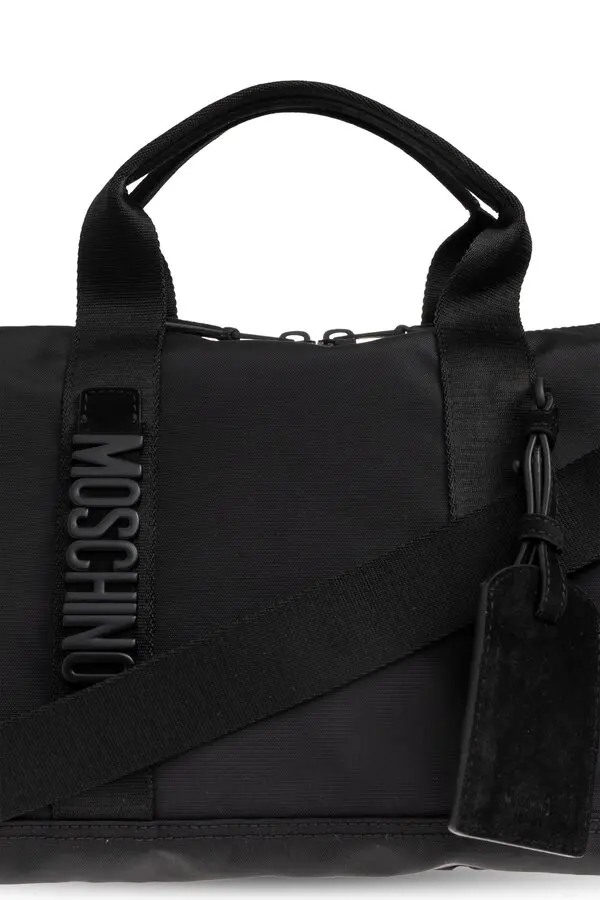 Moschino Detailed Top Handle Luggage Bag