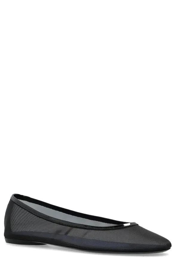LANVIN Sheer Panel Ballet Flats