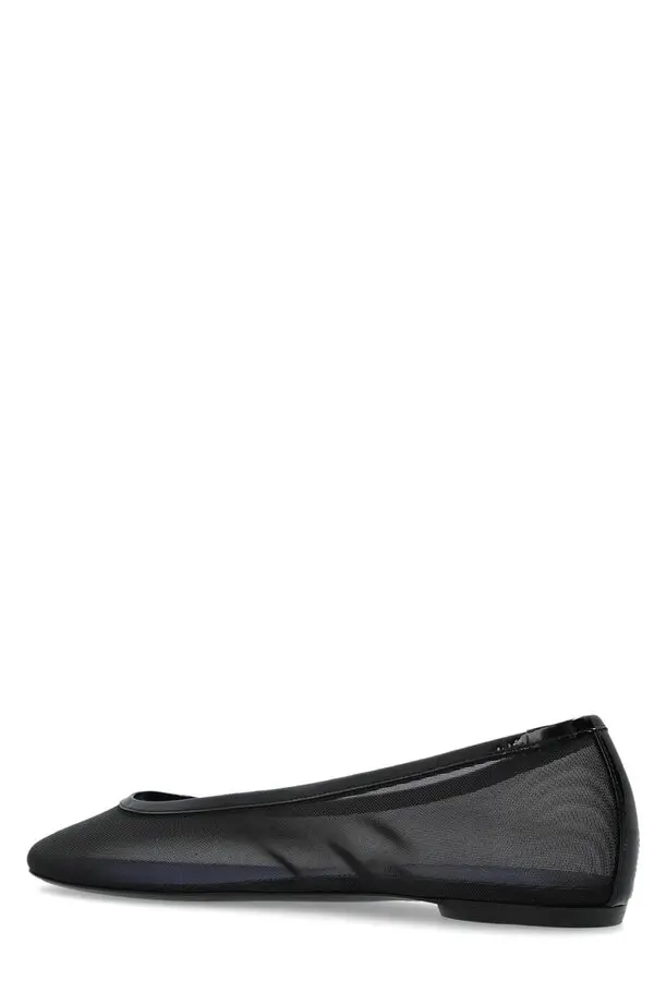 LANVIN Sheer Panel Ballet Flats