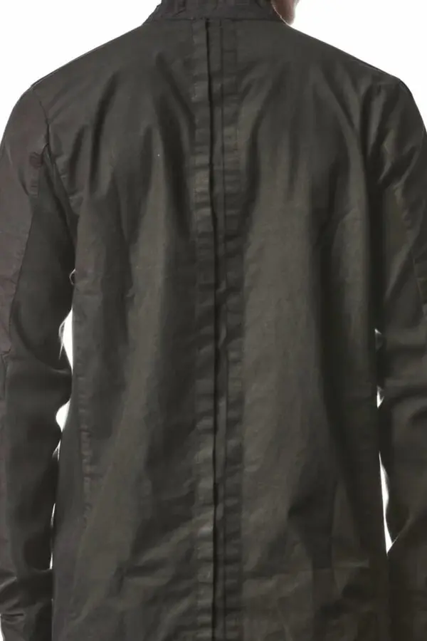 THOM KROM Raw-edge Band-collar Shirt