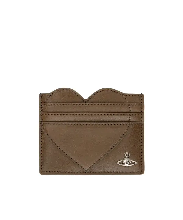 VIVIENNE WESTWOOD Orb Heart-patch Card Holder - Green