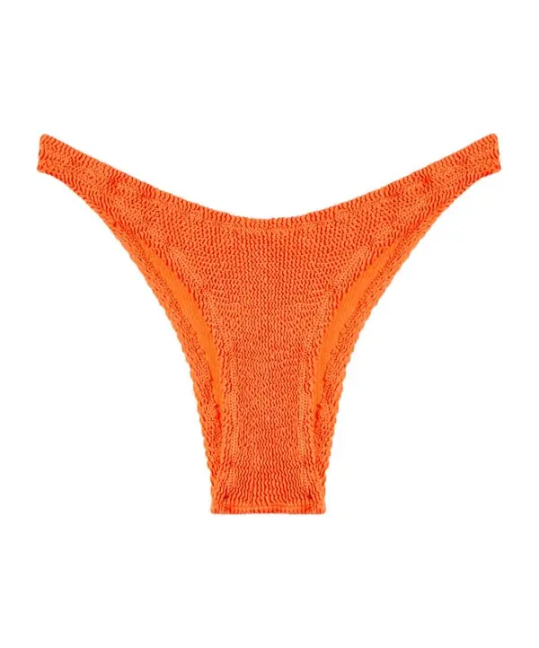 REINA OLGA Ginny Smocked Bikini Bottoms - Orange