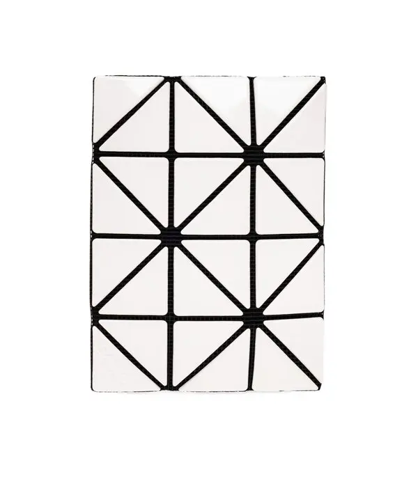Issey Miyake High-shine Geometric-design Cardholder - White