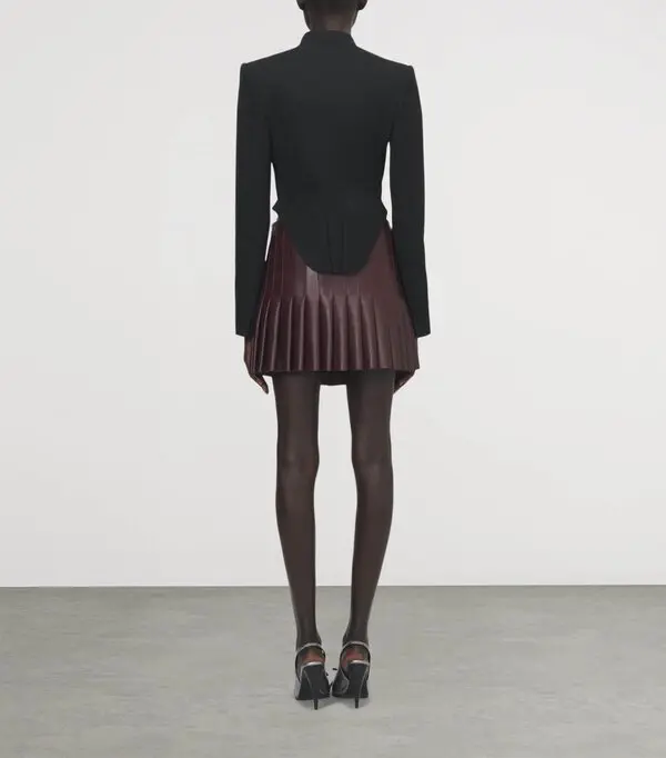 Alexander McQueen Wool Embroidered Floral Cropped Jacket