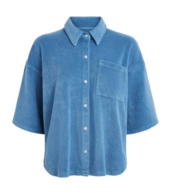 Citizens Of Humanity Terry Cotton-blend Francis Shirt - Blue