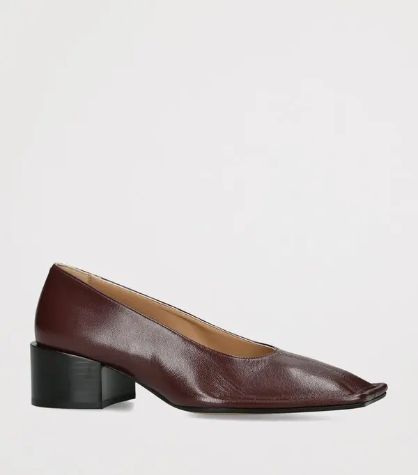MAISON MARGIELA Leather Piped Heeled Pumps 45