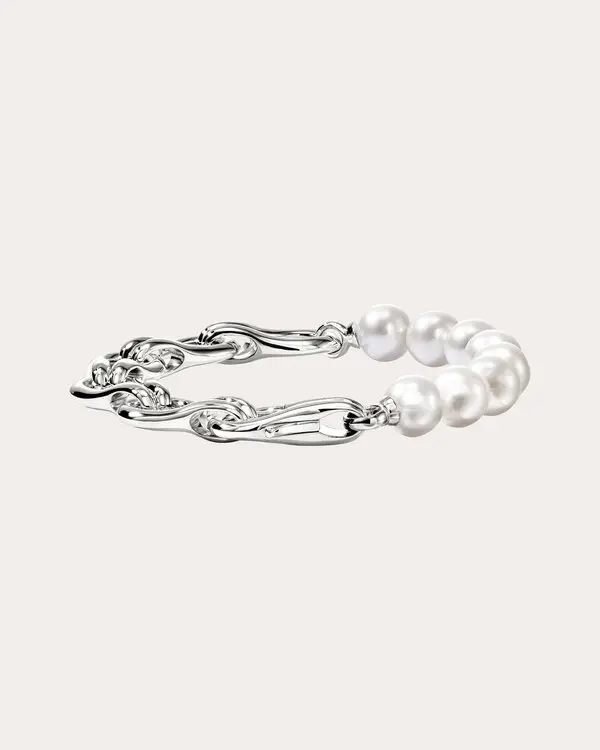 John Hardy Cultured Pearl Surf Bracelet