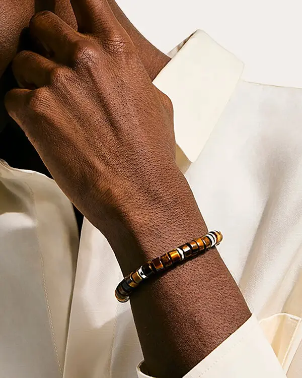 John Hardy Tiger's Eye Heishi Bracelet