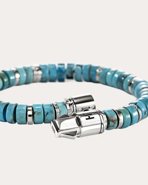 John Hardy 8mm Turquoise Heishi Bracelet