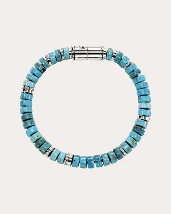John Hardy 8mm Turquoise Heishi Bracelet