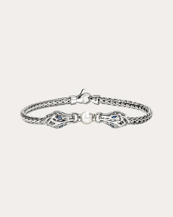 John Hardy Sapphire & Cultured Pearl Naga Bracelet - Silver