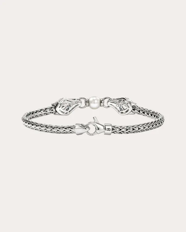 John Hardy Sapphire & Cultured Pearl Naga Bracelet