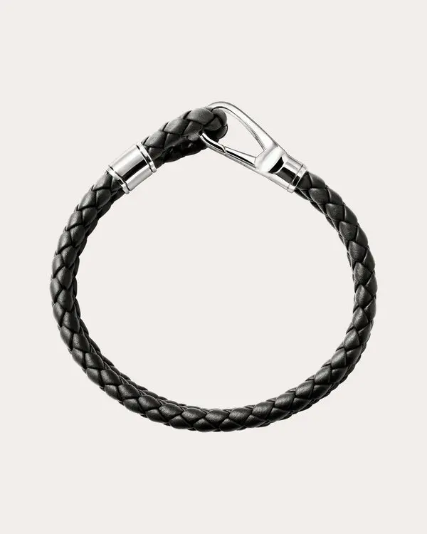 John Hardy Leather Double Hook Clasp Bracelet