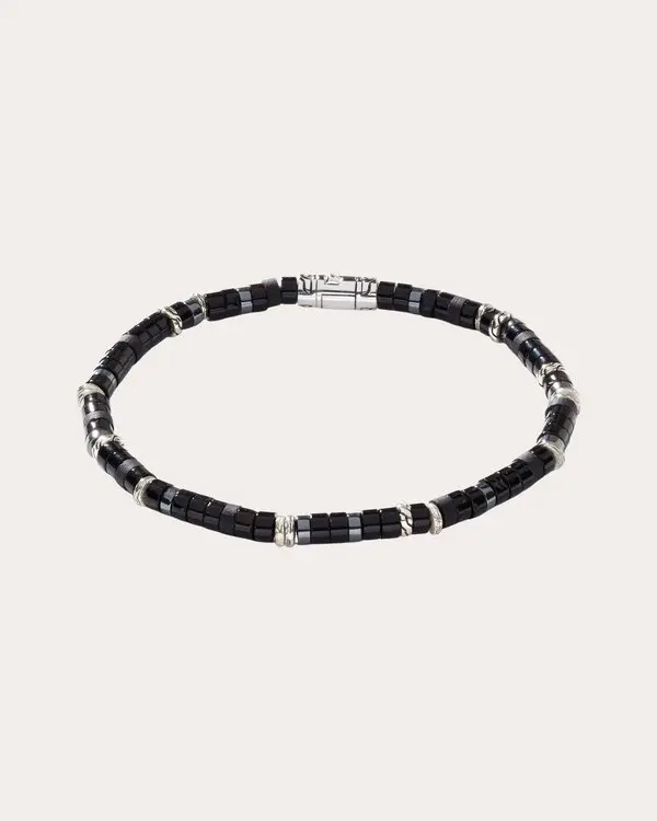John Hardy Onyx & Hematite Heishi Bracelet