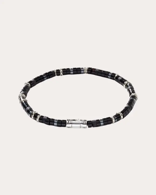 John Hardy Onyx & Hematite Heishi Bracelet