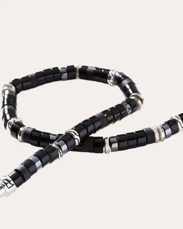 John Hardy Onyx & Hematite Heishi Bracelet