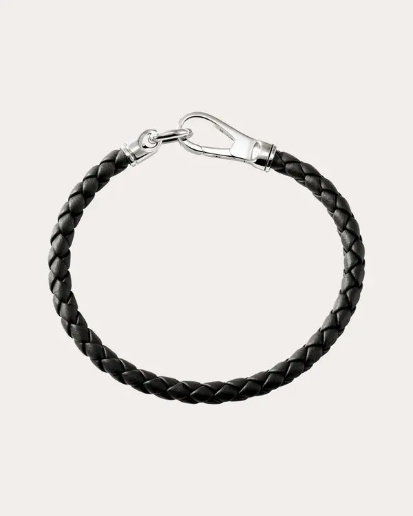 John Hardy Leather Slim Hook Clasp Bracelet