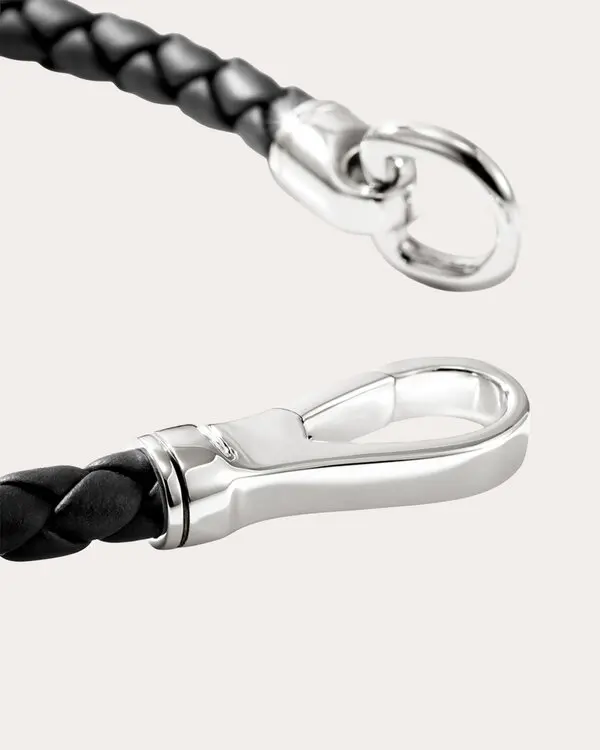 John Hardy Leather Slim Hook Clasp Bracelet