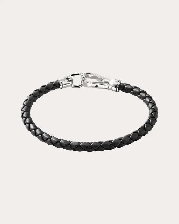 John Hardy Leather Slim Hook Clasp Bracelet