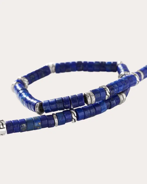 John Hardy 4mm Lapis Lazuli Heishi Bracelet